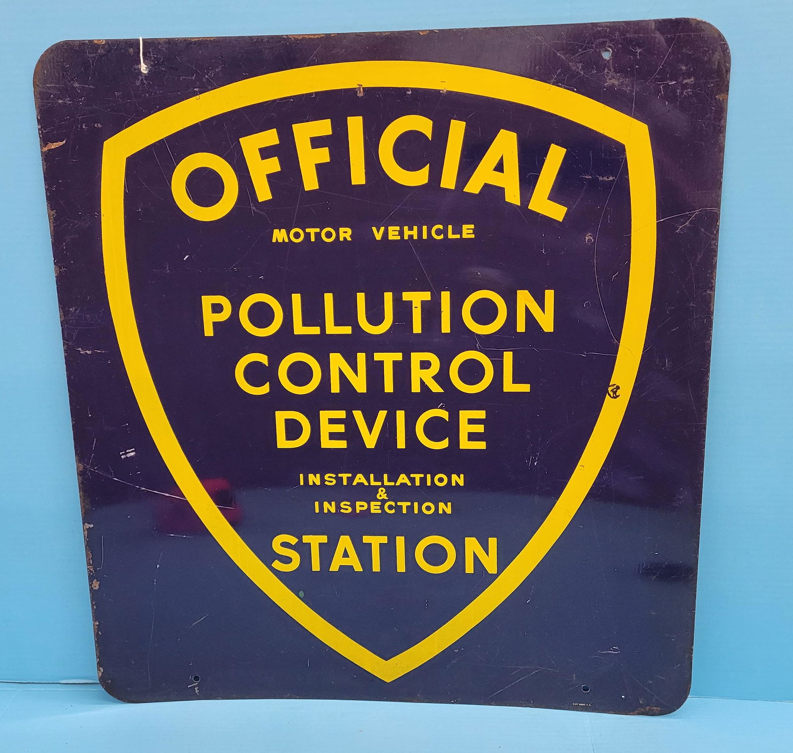 Official Motor Vehicle Pollution Control Inspection Station Sign