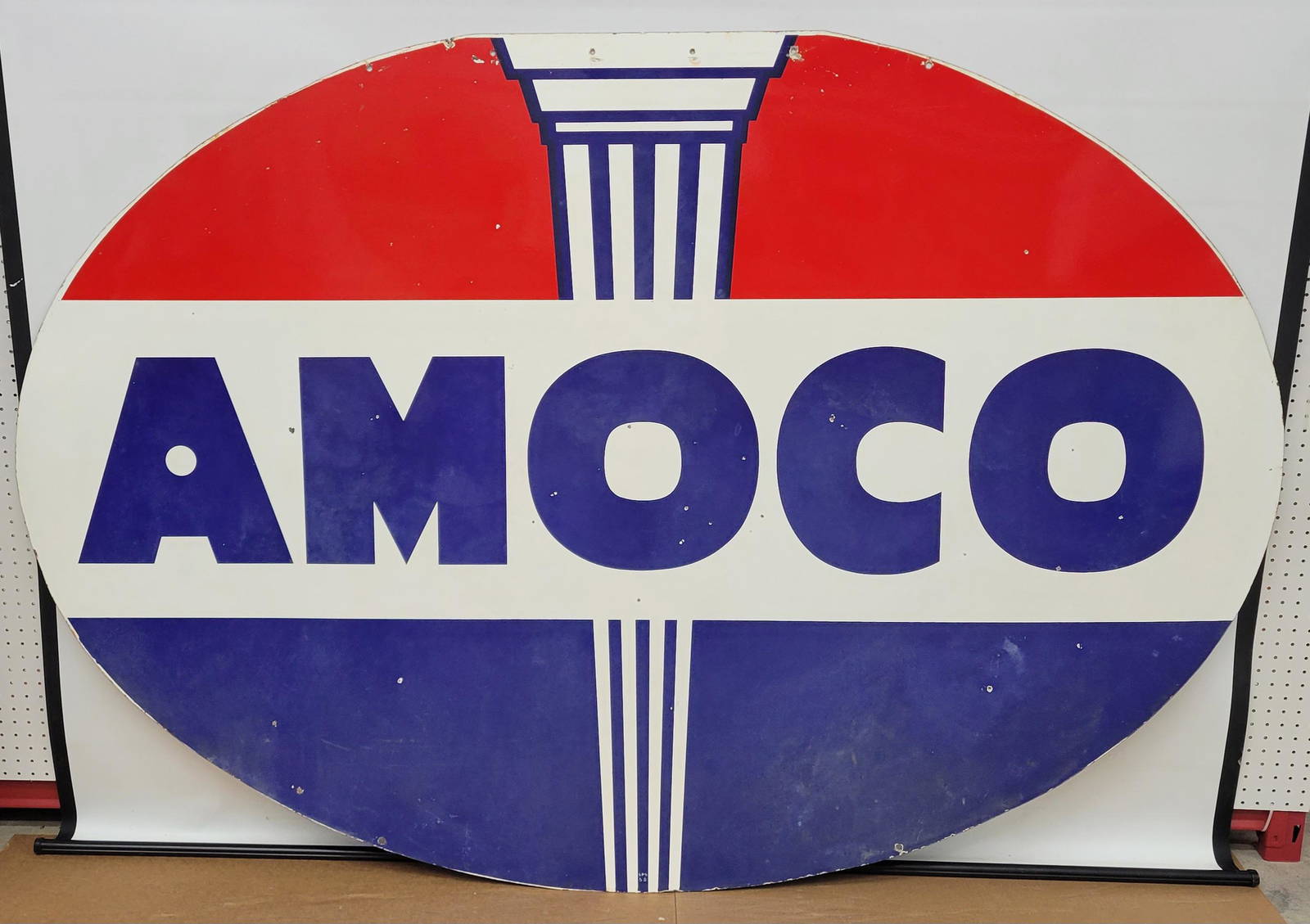 Amoco Gasoline Porcelain Id Sign Auction