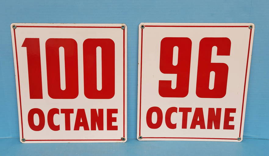 96 Octane & 100 Octane Porcelain Pump Plates