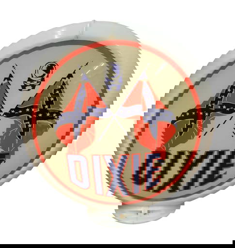 Dixie Gasoline 13.5" Complete Gas Pump Globe On Capco Body W/ Cross ...