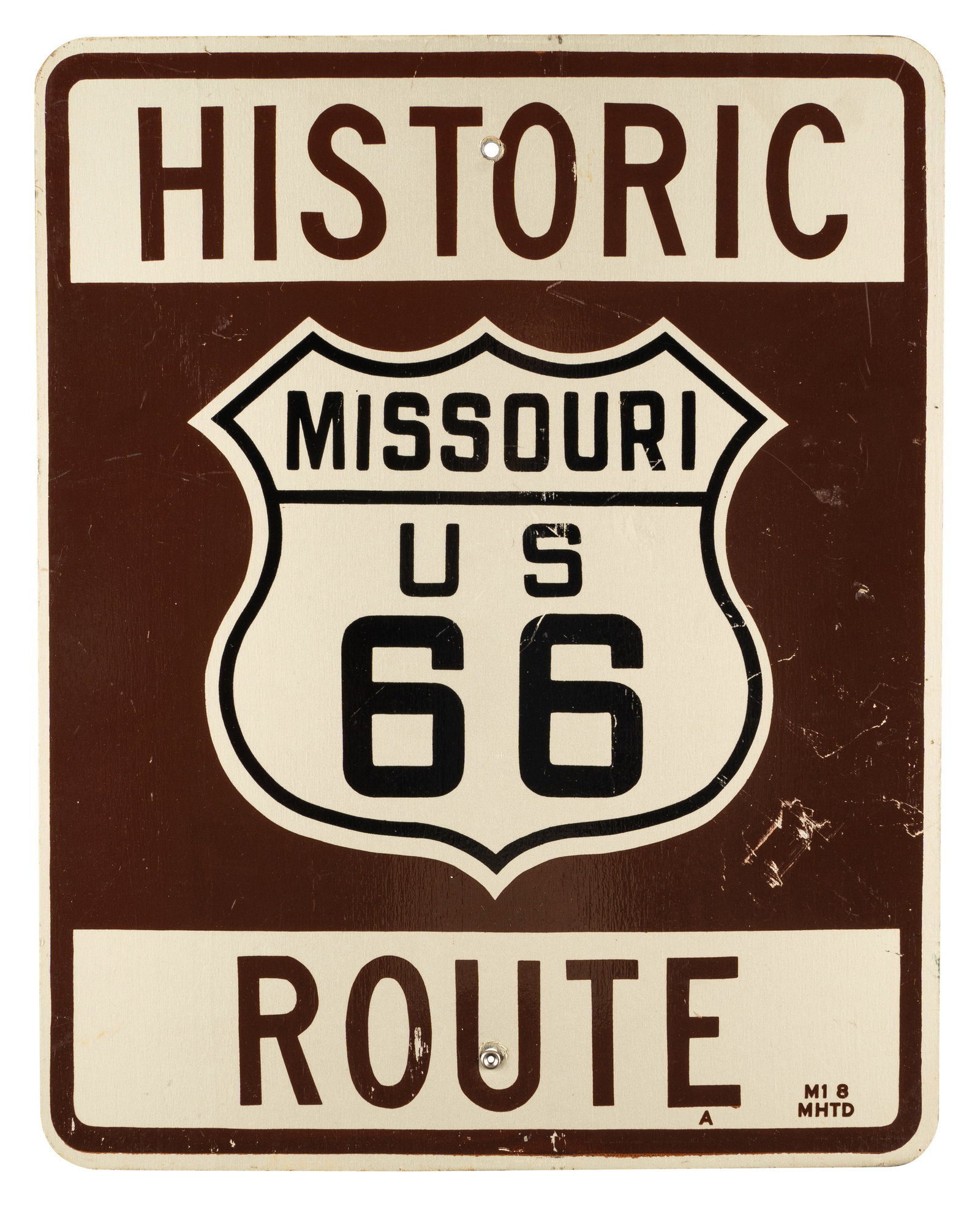Historic Missouri Route 66 Reflective Road Highway Shield Sign