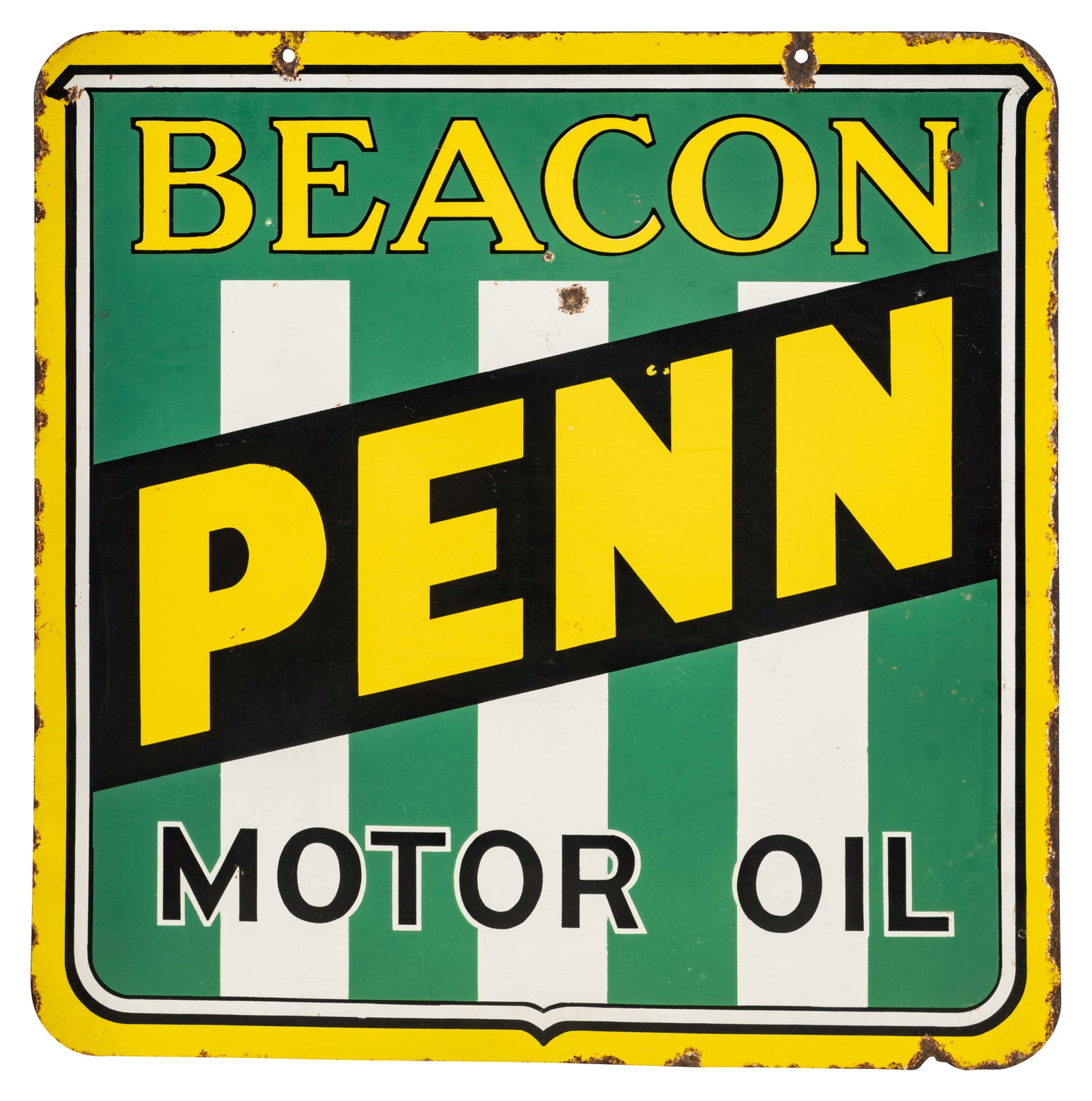 Beacon Penn Motor Oil Double Sided Porcelain Sign