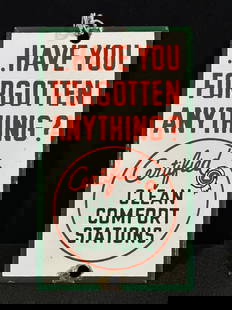 Associated Certified Clean Comfort Stations Sign