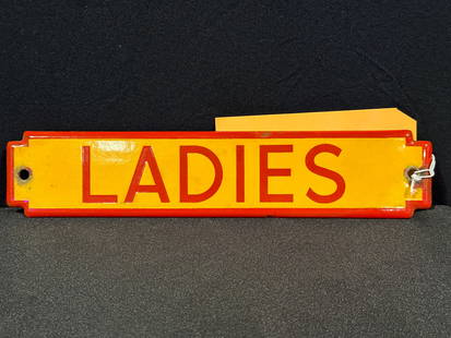 Shell Porcelain Women Restroom Sign