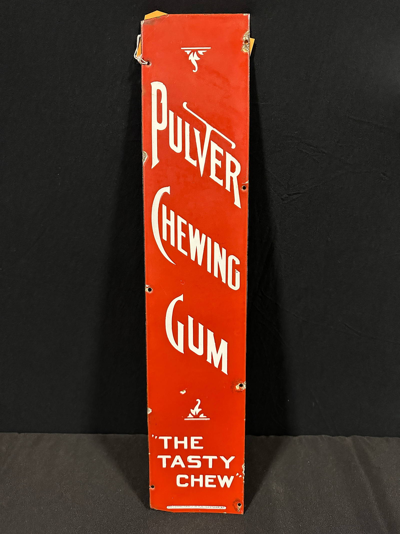 Pulver Chewing Gum The Tasty Chew Porcelain Sign Auction