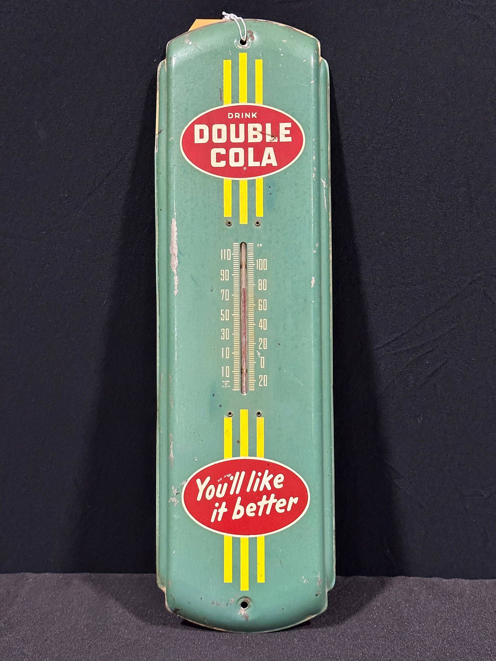 Double Cola Tin Metal Thermometer Auction