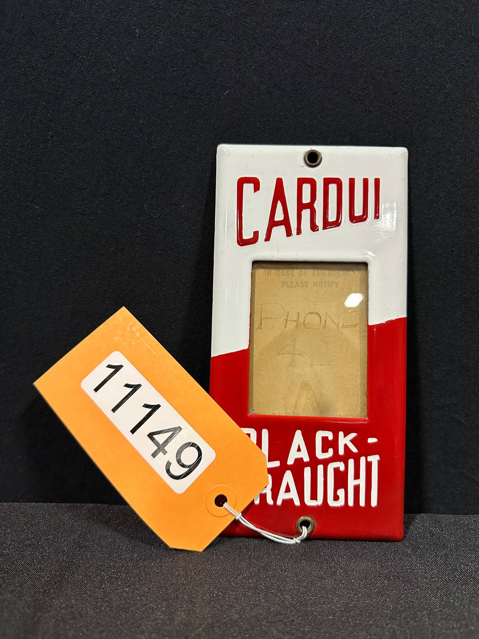 Cardui Black Draught Medicine Porcelain Door Push Sign Auction