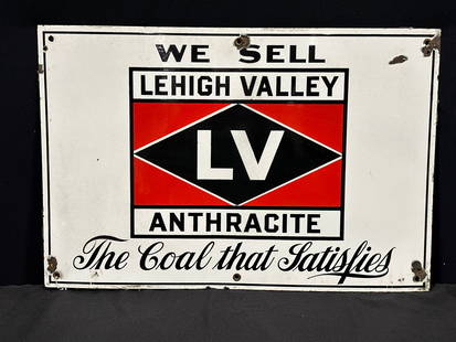 Lehigh Valley Anthracite Coal Porcelain Dealer Sign