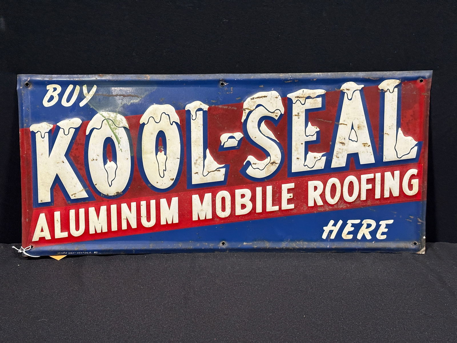 Kool Seal Aluminum Roofing Tin Metal Dealer Sign Auction