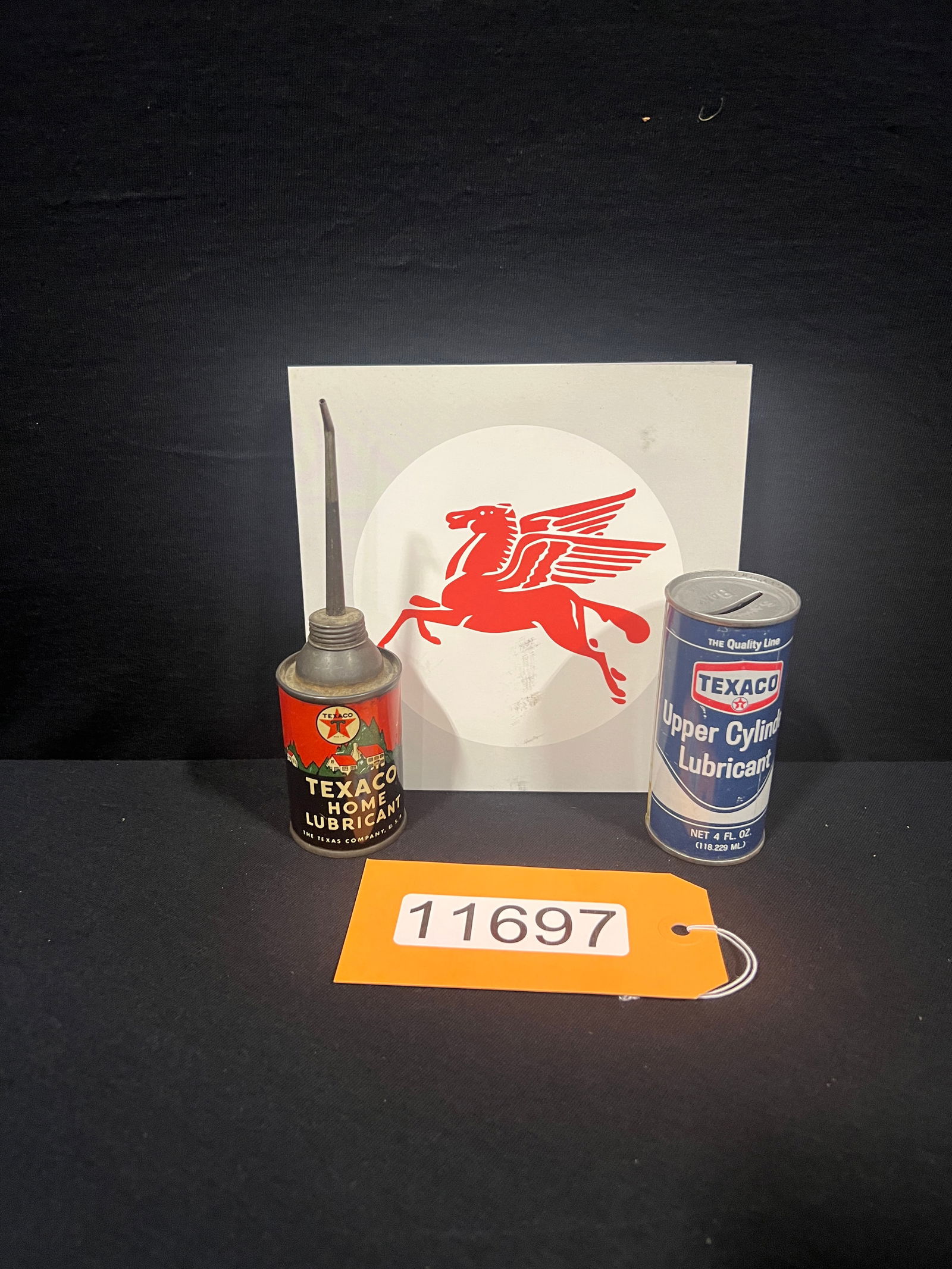 2 Texaco Cans And Mobil Gas Sticker Oiler Lubricant Auction