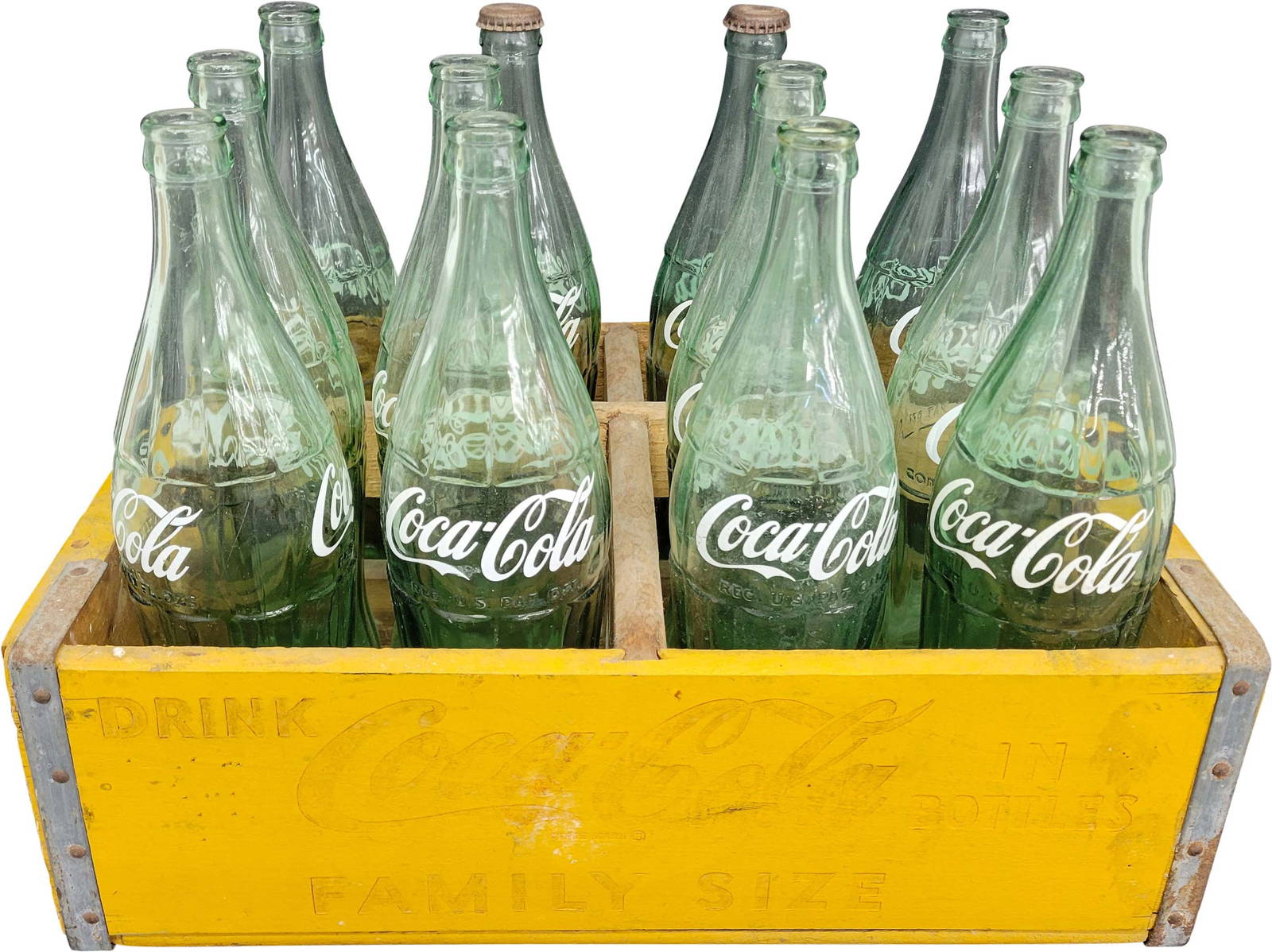 Drink Coca Cola Family Size Wood Bottle Crate Auction