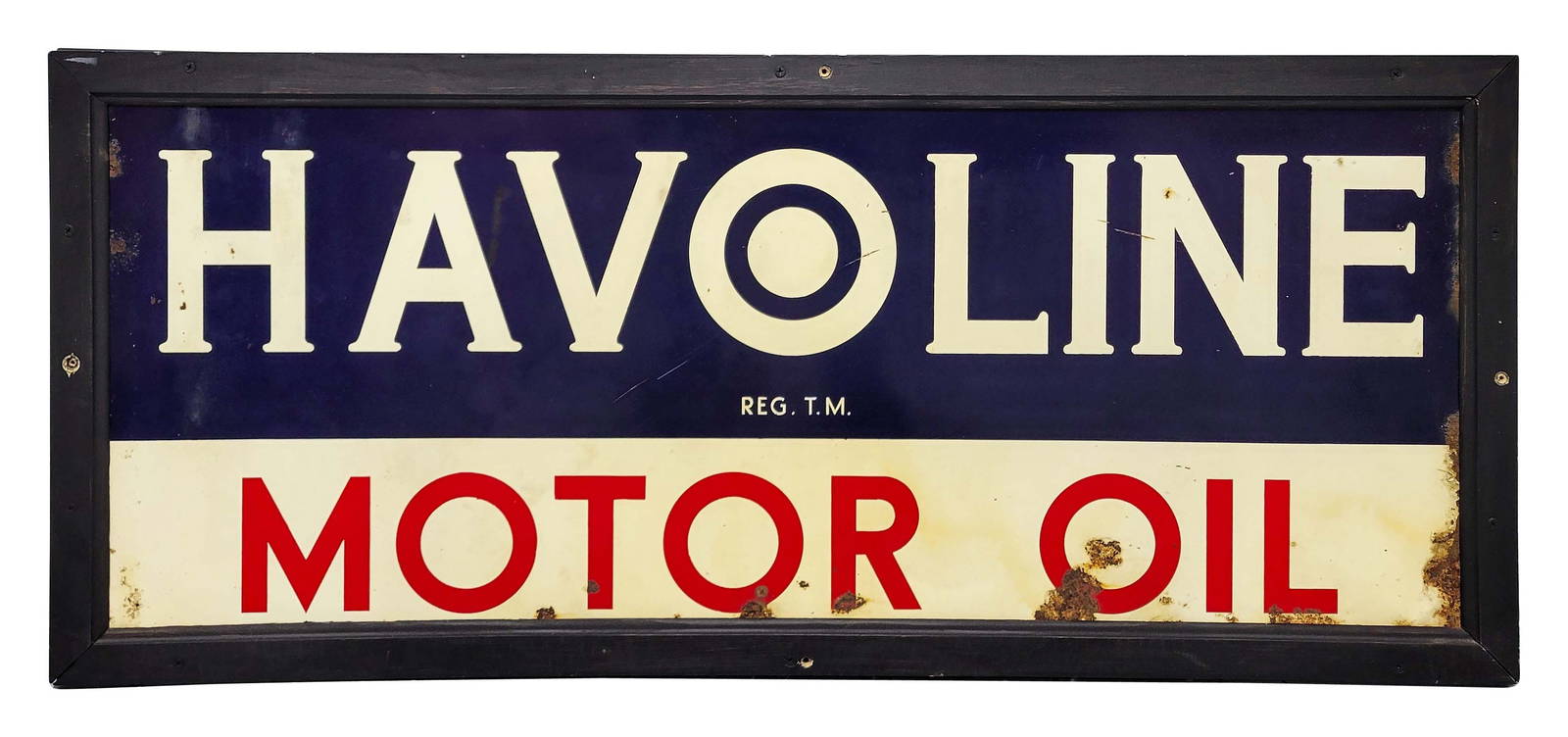 Havoline Motor Oil Framed Single Sided Metal Sign Auction
