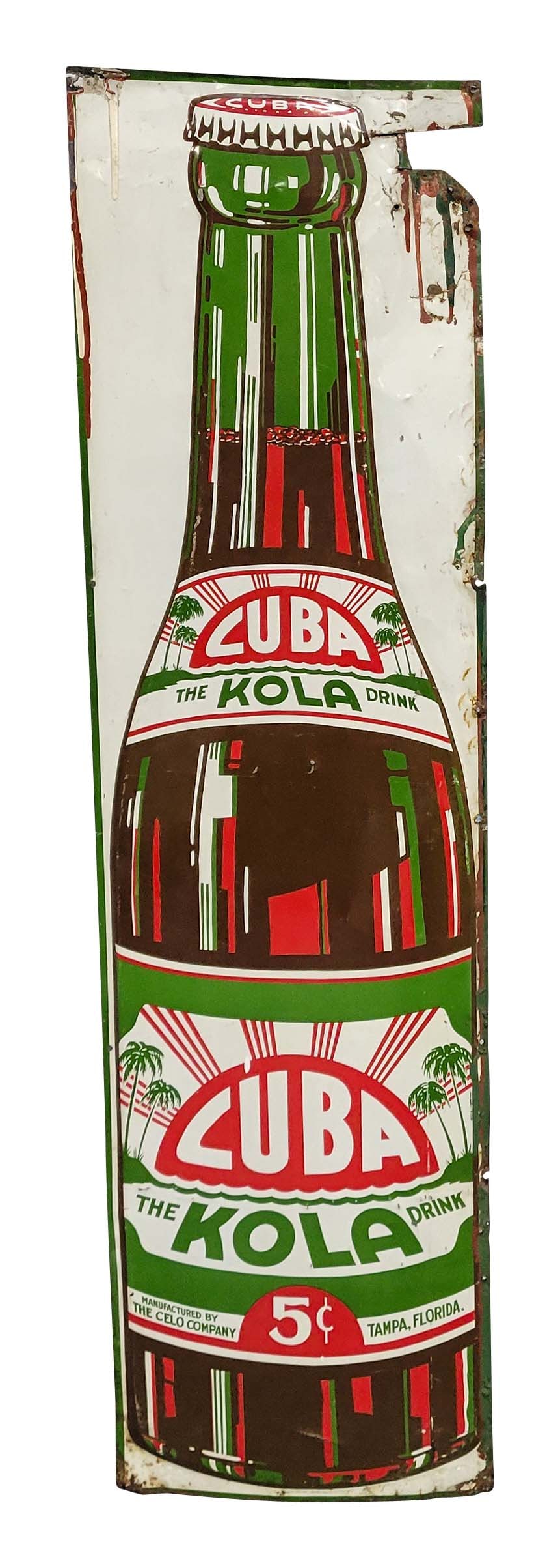 Cuba Kola Single Sided Metal Embossed Sign Auction