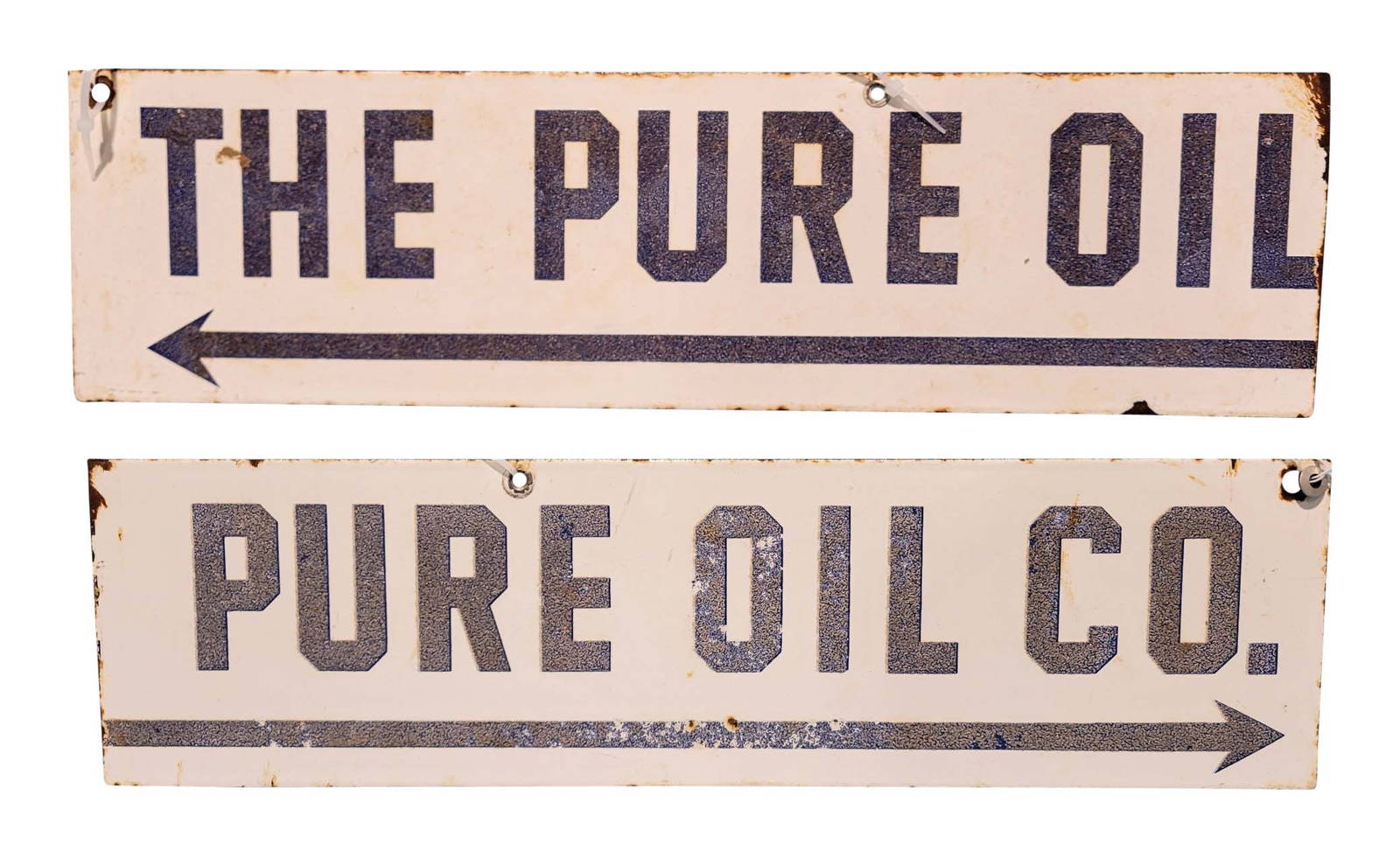 Pure Oil Company Dsp Sign W/ Reflective Lettering & Arrow Auction