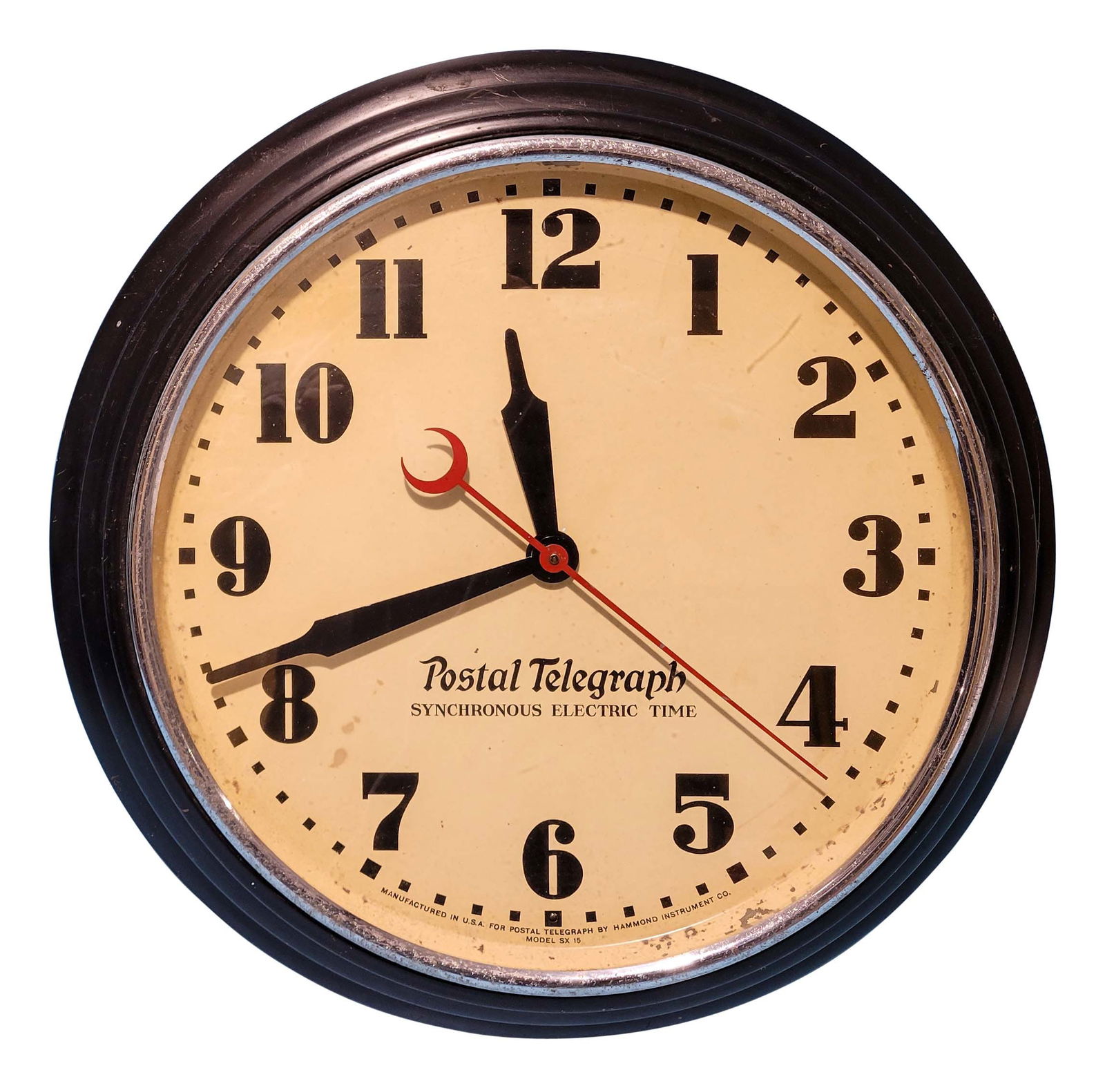 Postal Telegraph Synchronous Electric Clock Auction