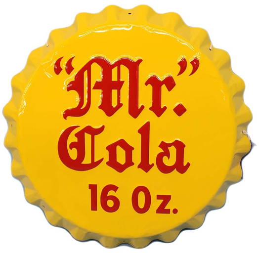 19" Mr. Cola Bottle Cap Sign