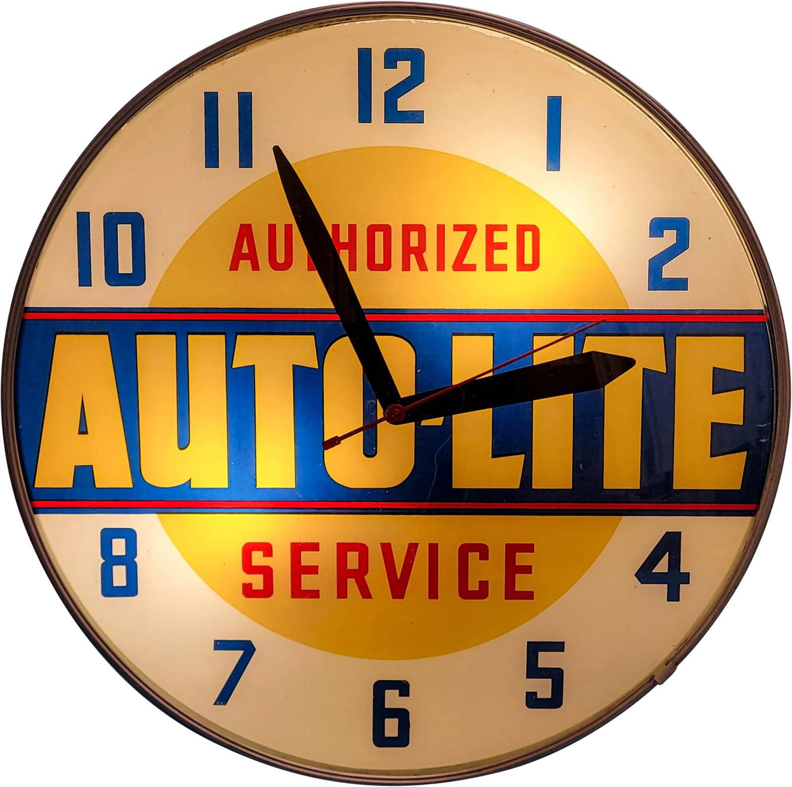 19" Autolite Authorized Service Electric Light Up Clock Auction