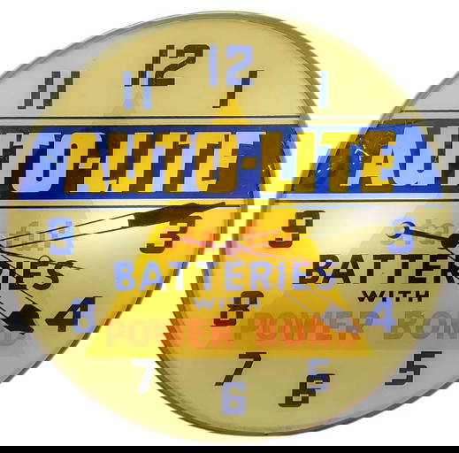 19" Autolite Sta Ful Batteries With Powerbond Electric Light Up Clock