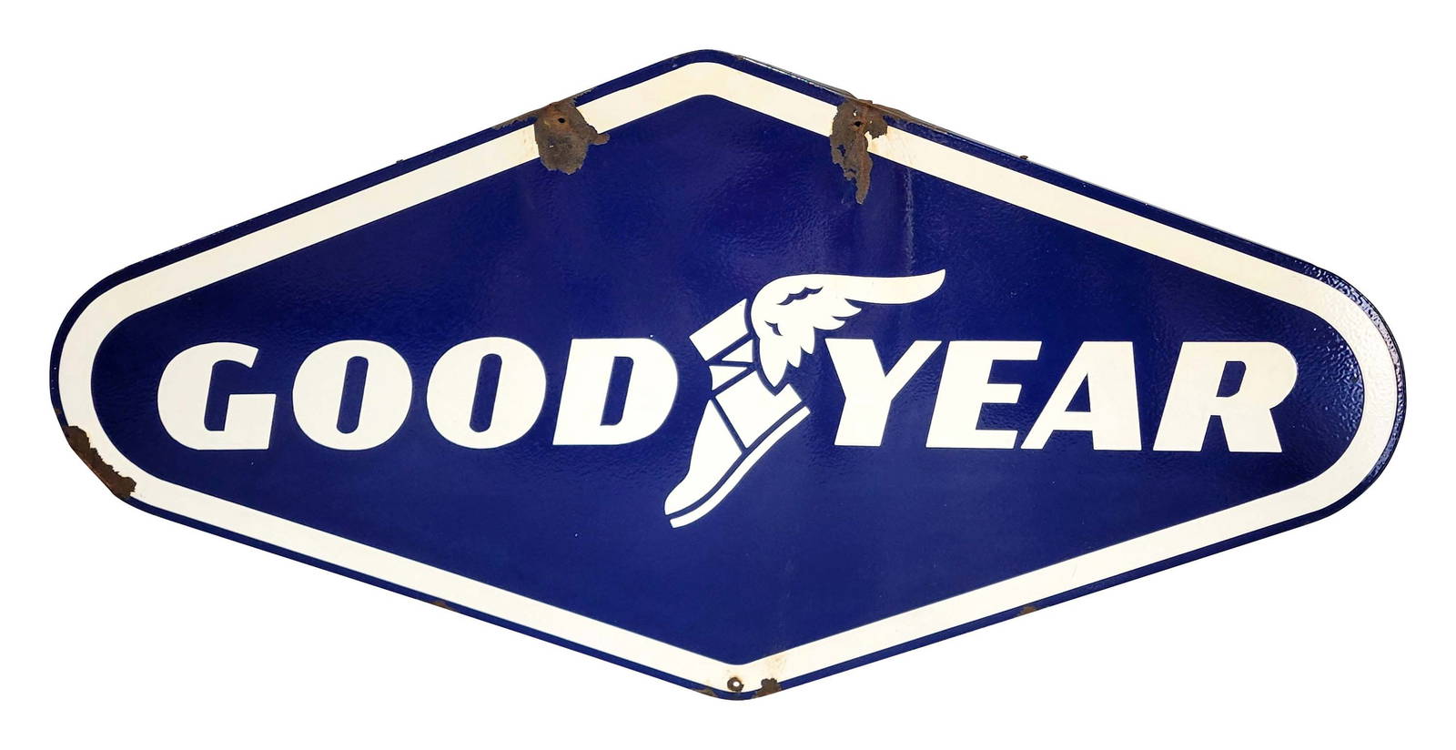 Goodyear Single Sided Porcelain Sign Auction