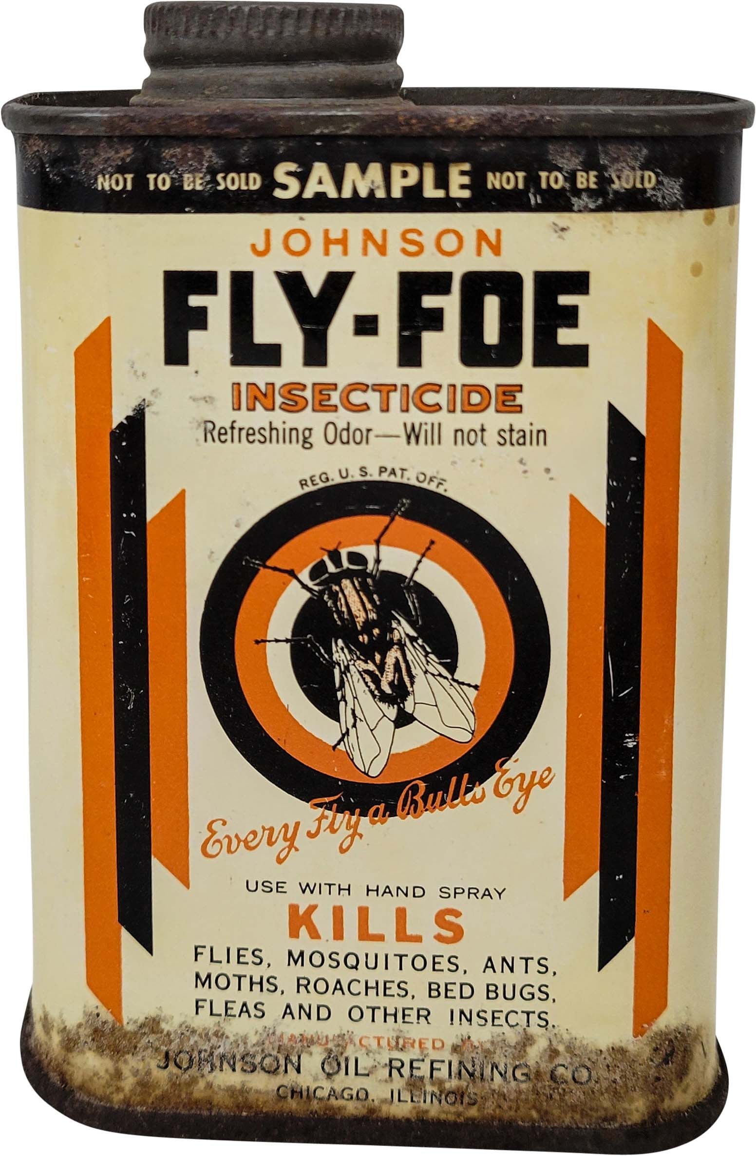 Johnson Fly-foe Sample Insecticide Metal Can Auction