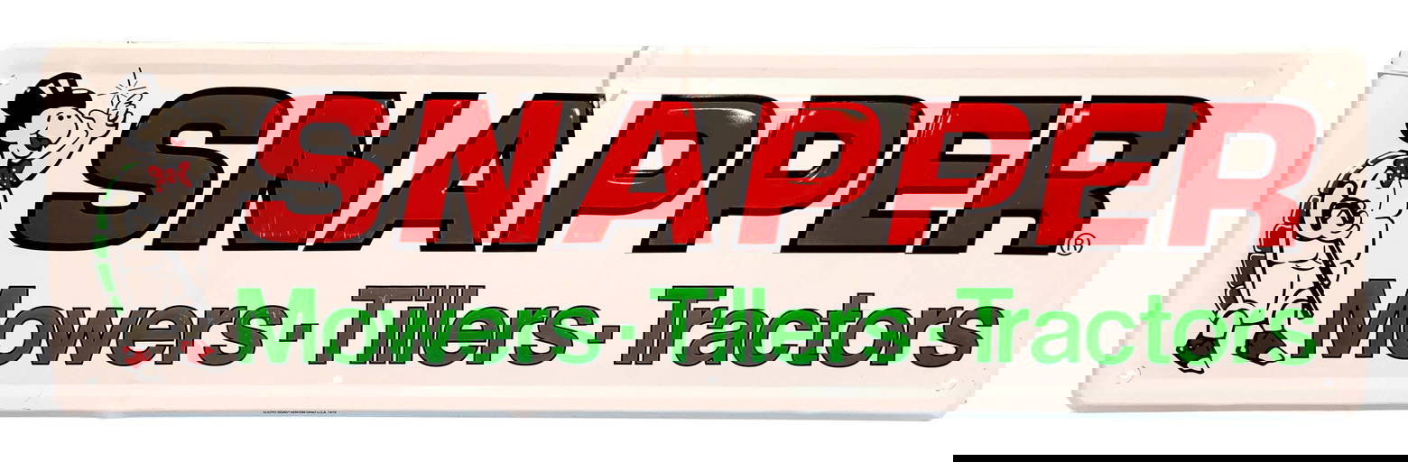 Snapper Single Sided Embossed Metal Sign