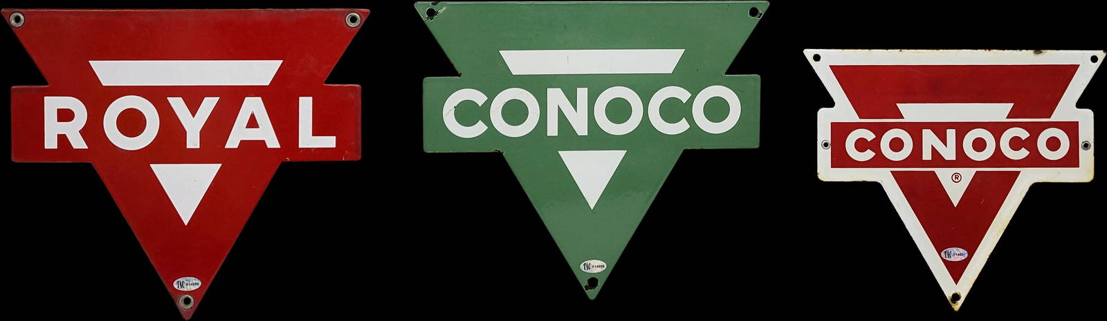 Conoco And Royal Gasoline Pump Plate Signs Tac Auction