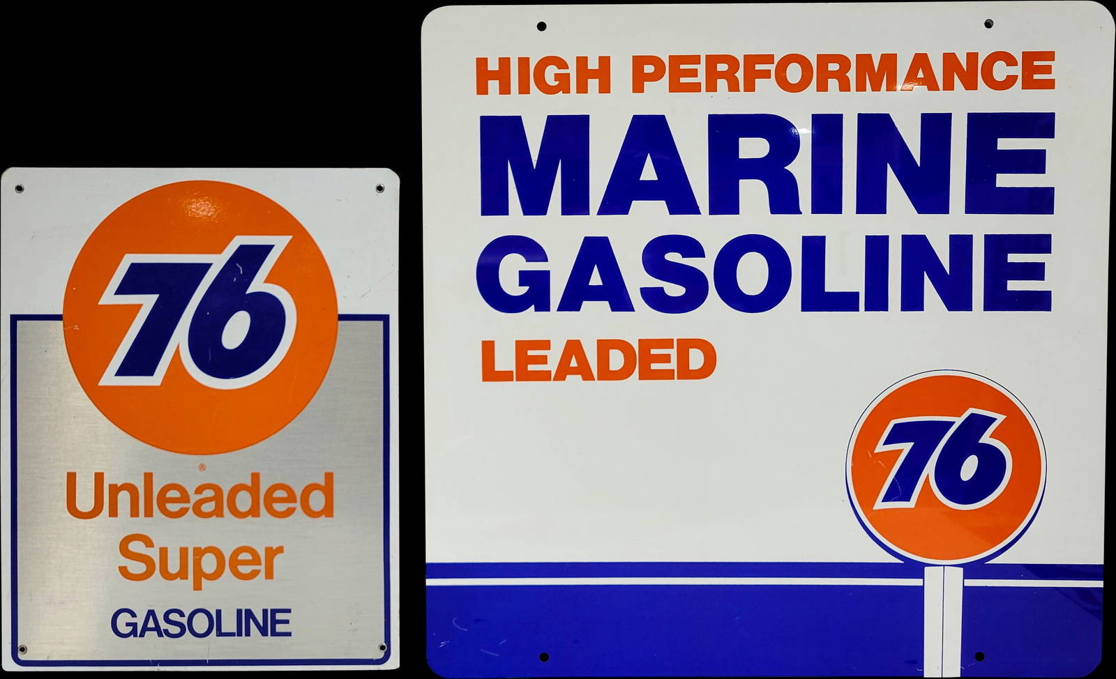 Lot Of 2 Union 76 Gasoline Signs Auction