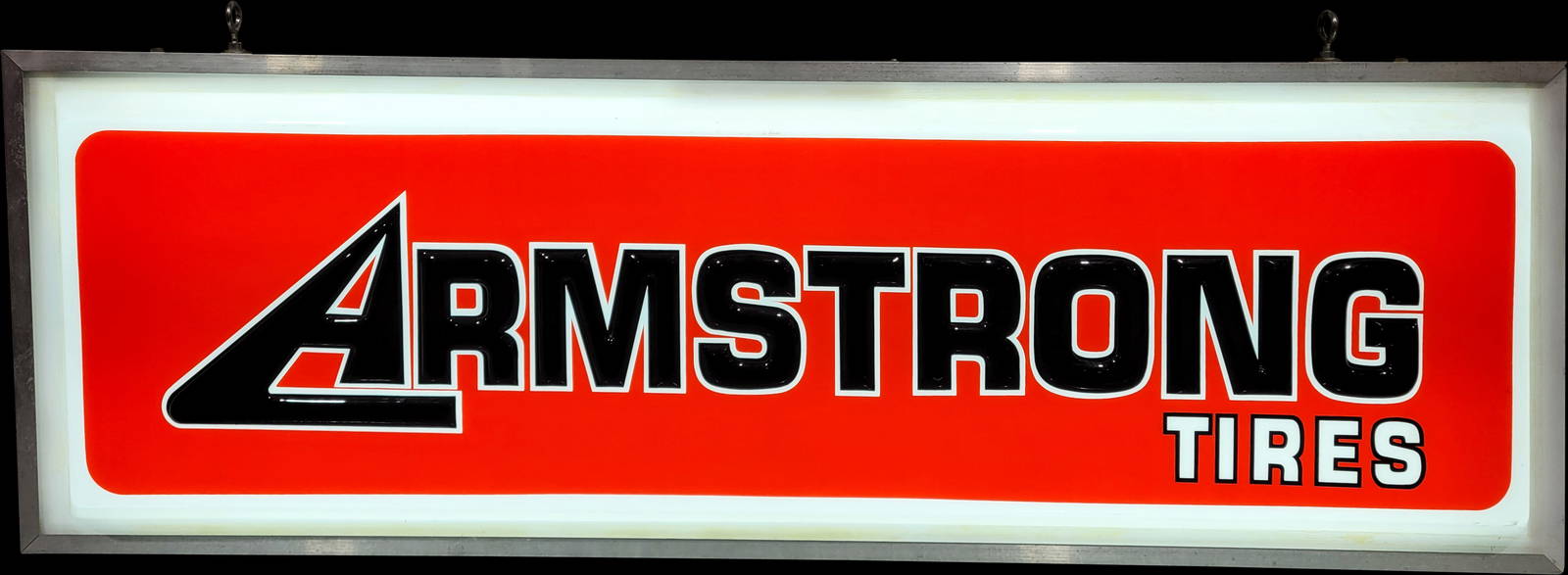 Armstrong Tires Embossed Plastic Light Up Sign Auction