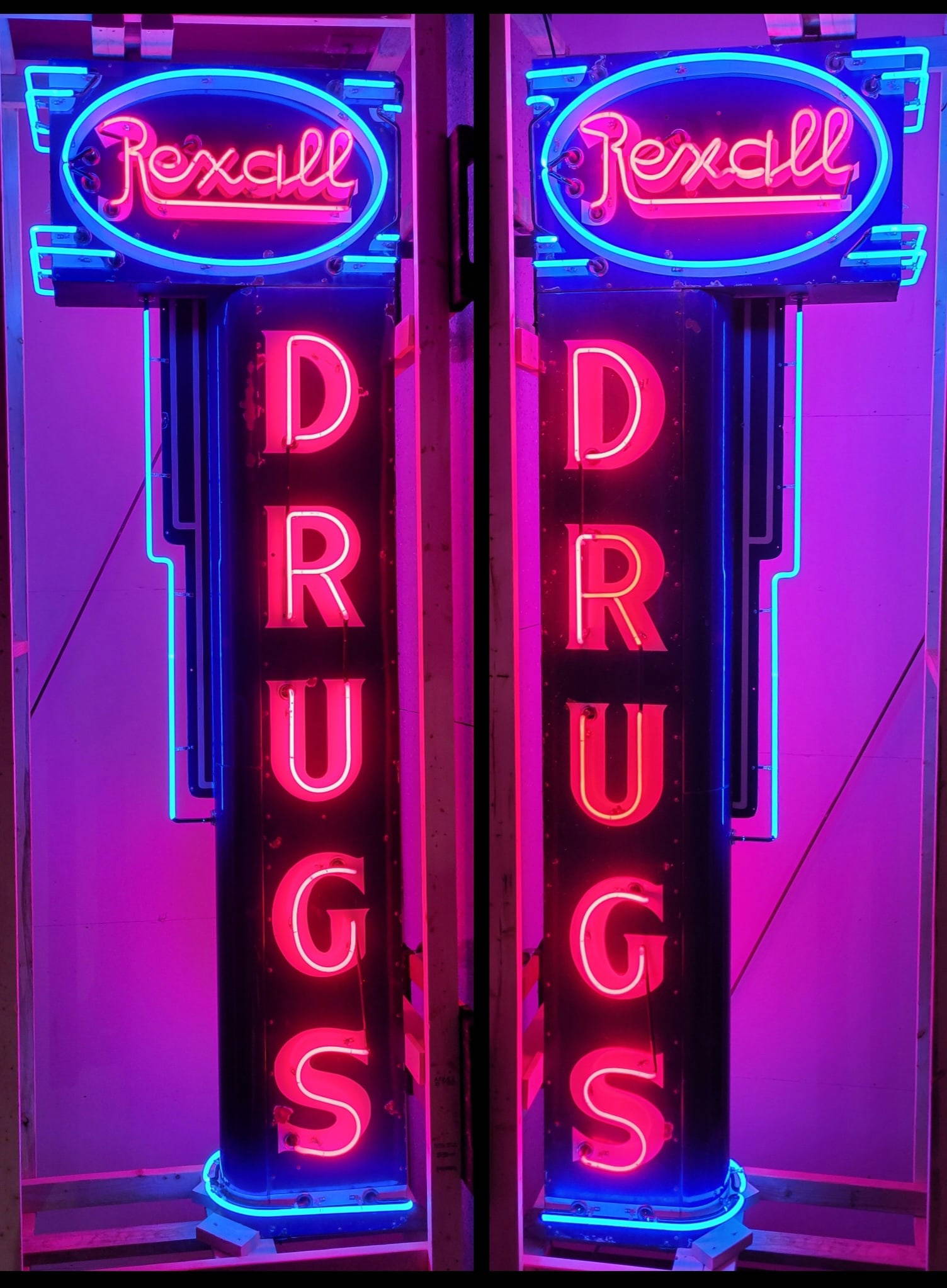 Rexall Drugs Vertical Dsp Bullnose Neon Sign Auction