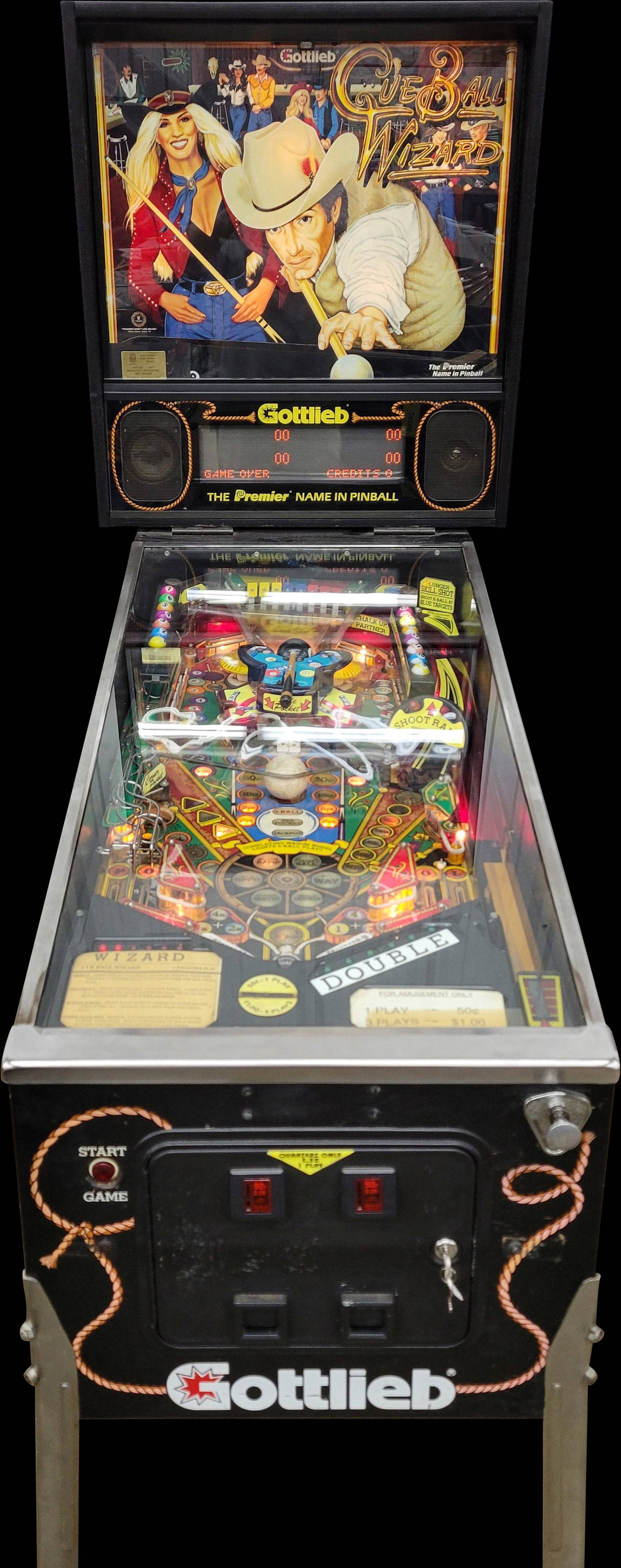 1992 Gottlieb Cue Ball Wizard Pinball Machine Auction