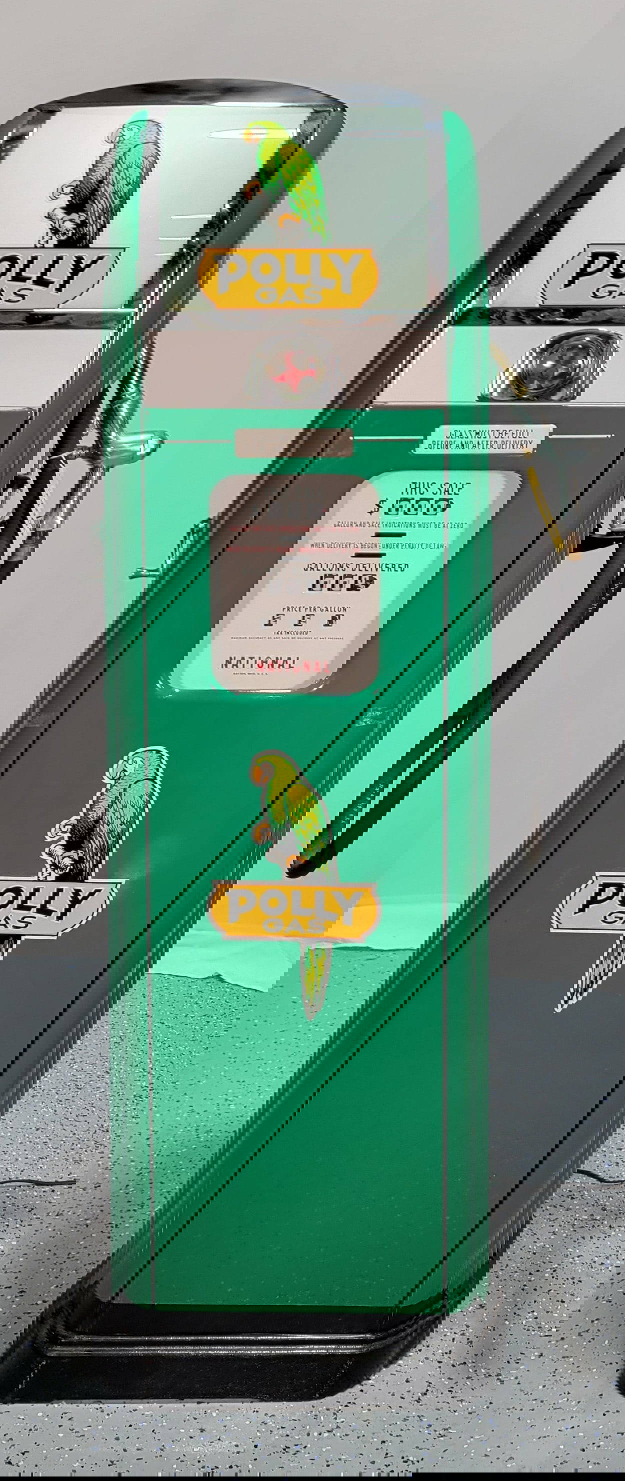 National A-38 Restored Gas Pump Polly Gas Auction