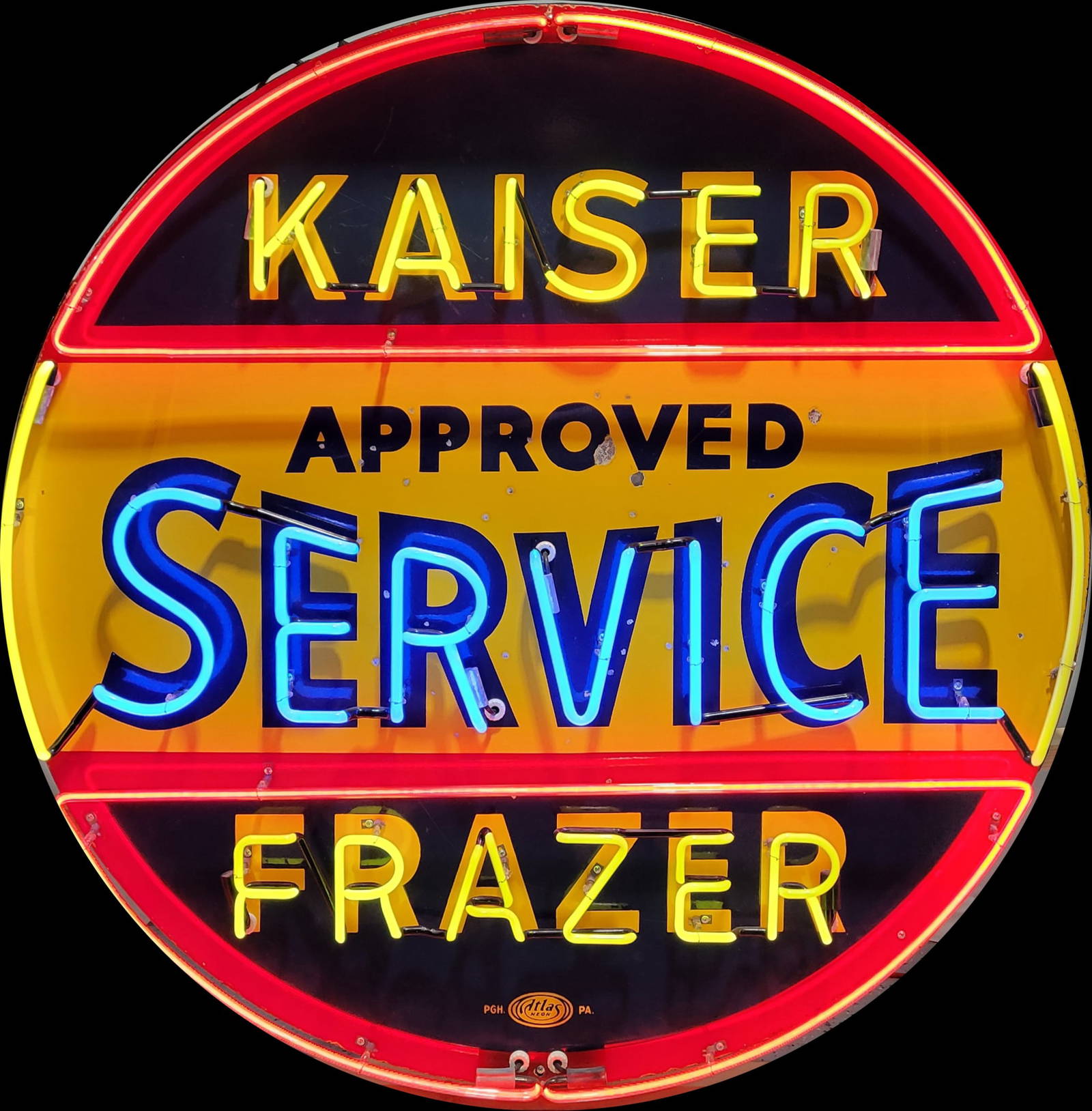 Kaiser Frazer Approved Service Ssp Neon Sign Auction