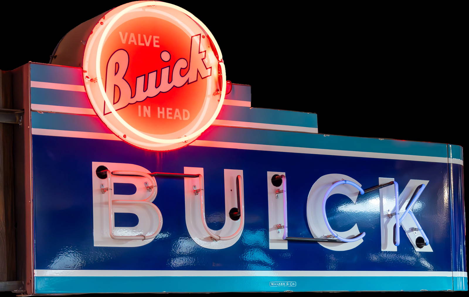 Buick Valve In Head Double Sided Bullnose Neon Sign Auction