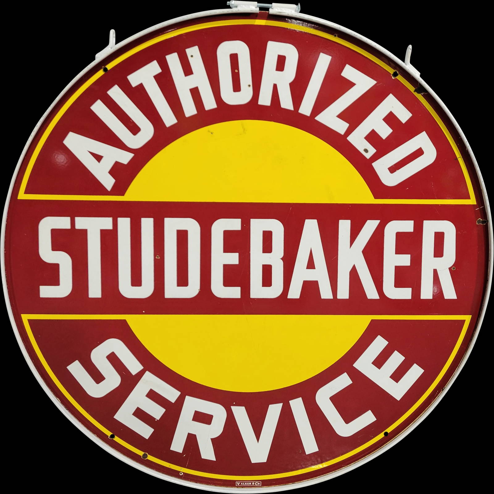 42" Studebaker Authorized Service Double Sided Porcelain Sign In Ring ...
