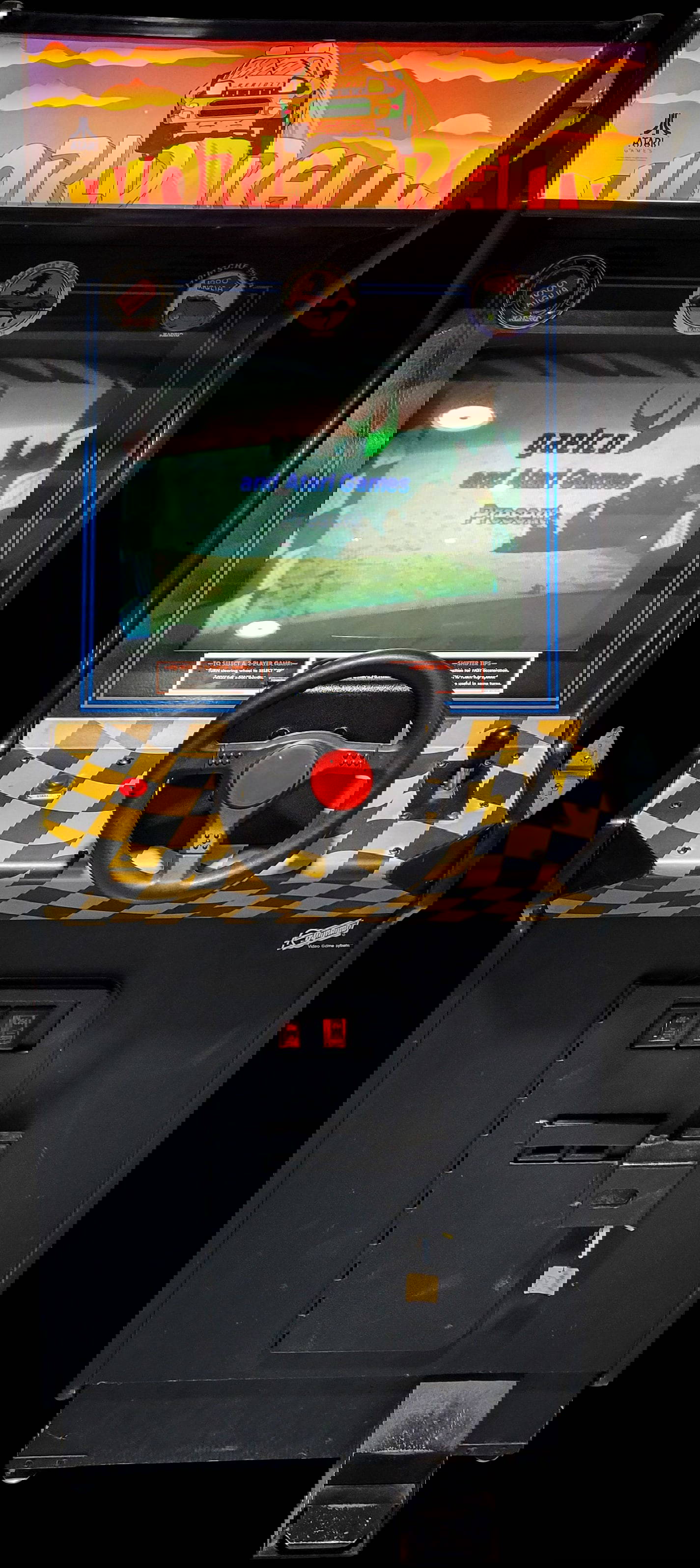 Atari World Rally Coin Op Video Arcade Game Auction