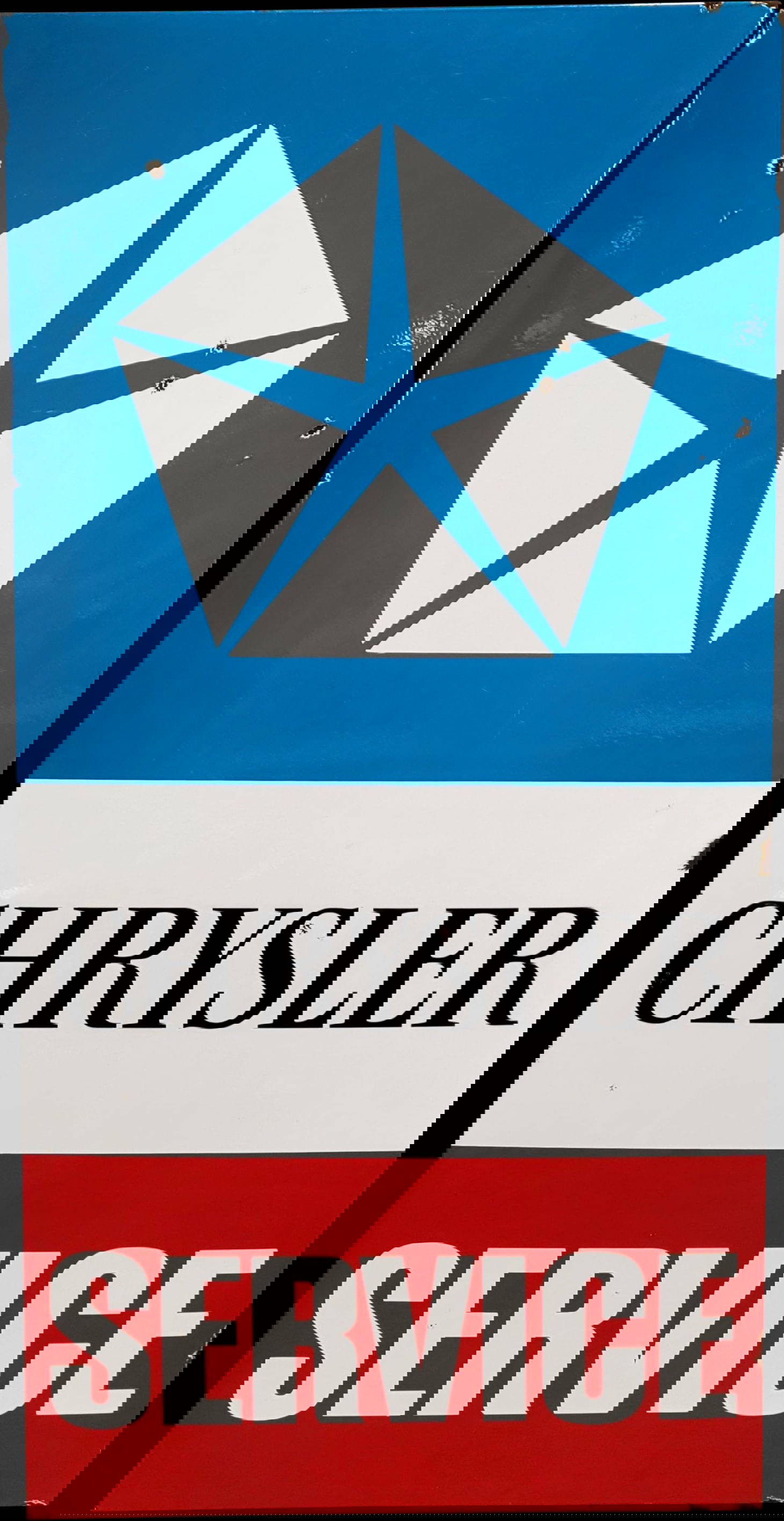 Chrysler Service Single Sided Porcelain Sign Auction