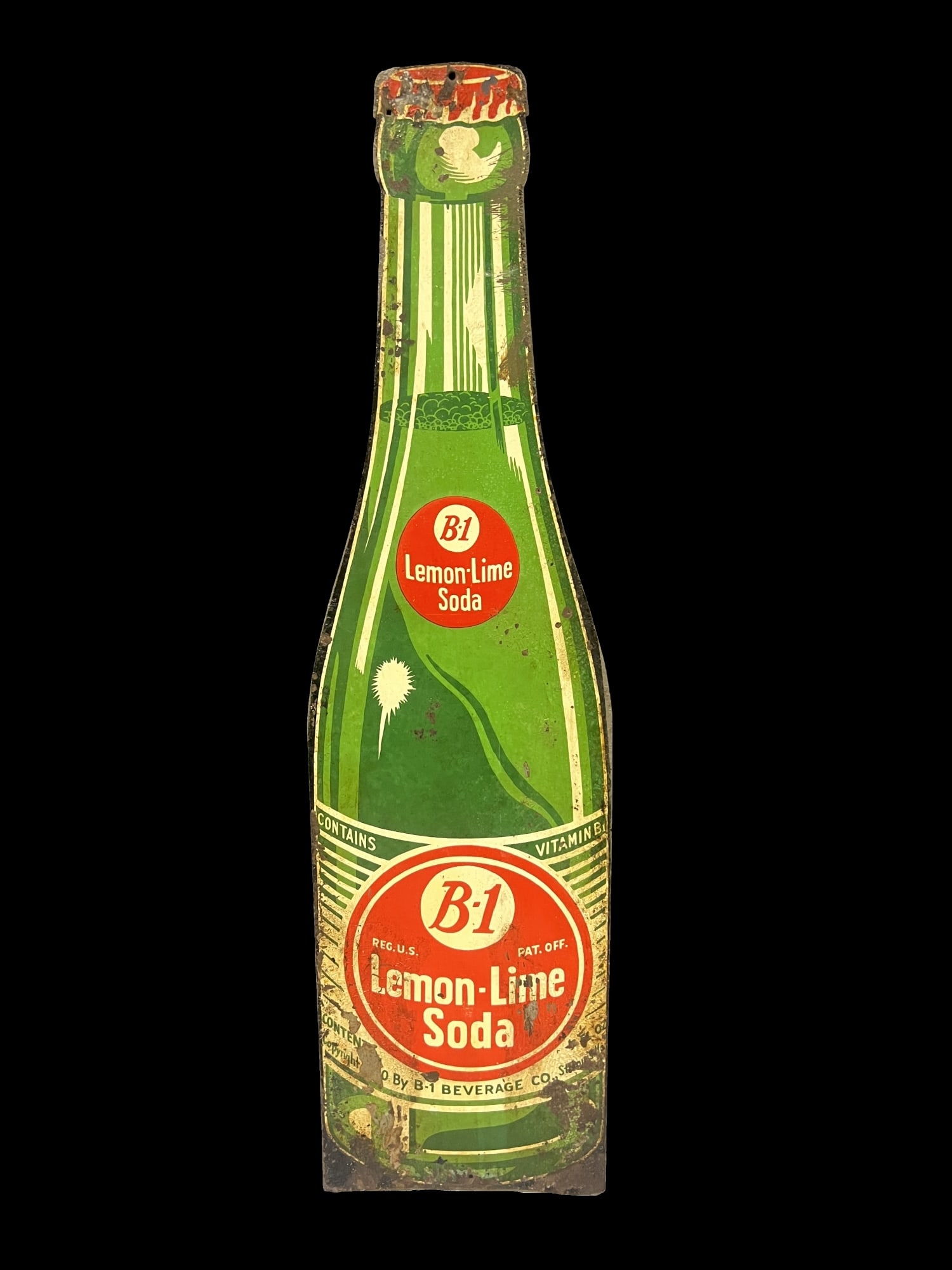B1 Lemon Lime Soda Tin Metal Sign Auction