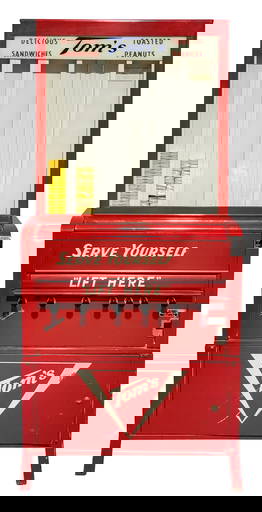 Tom's Delicious Sandwiches, Toasted Peanuts Coin Operated Vending Machine