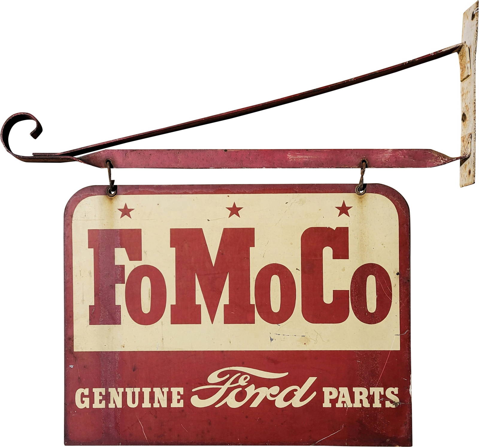 Fomoco Genuine Ford Parts Dst Sign With Bracket Auction