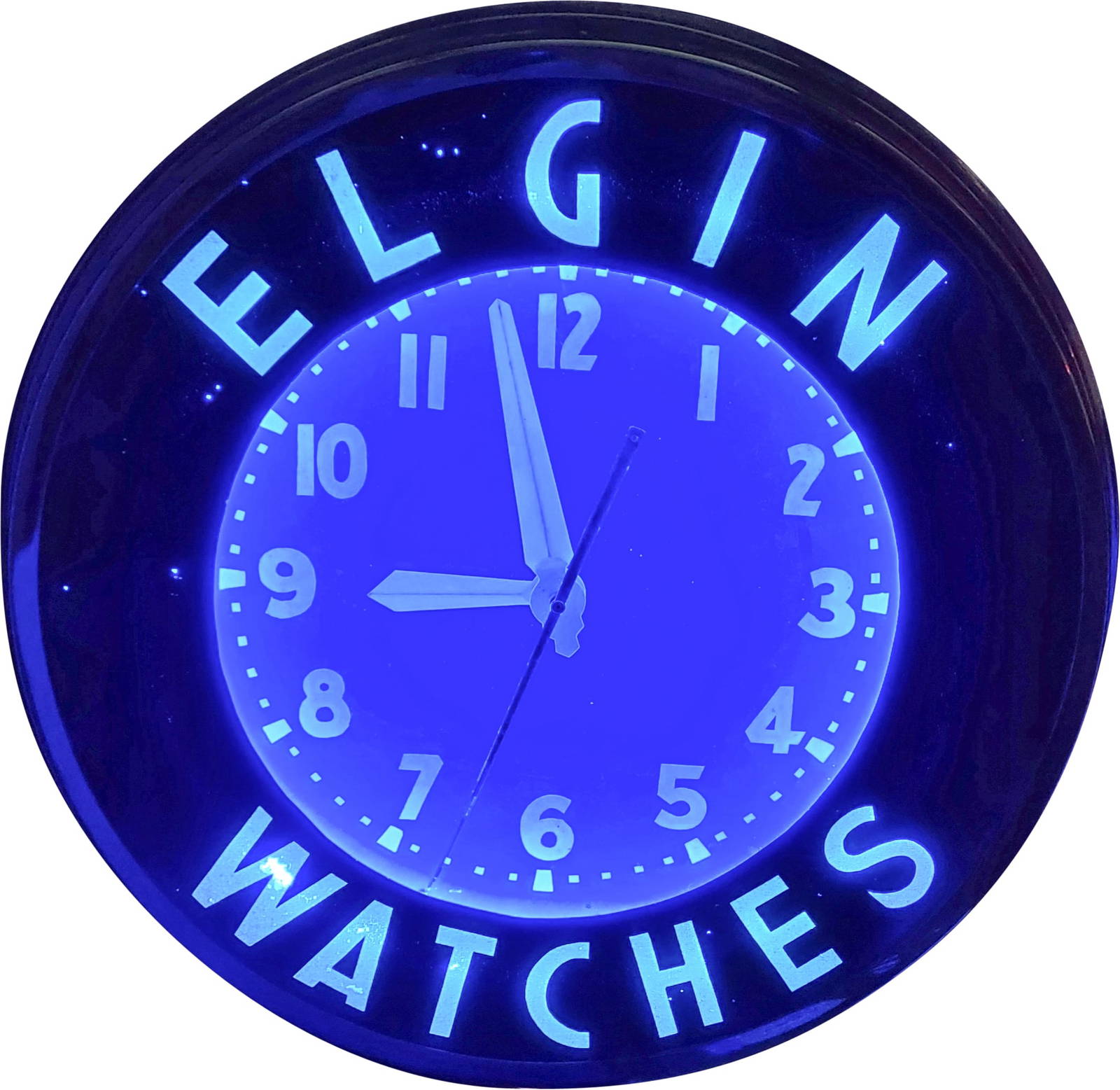 Elgin Watches Glo Dial Neon Clock Auction