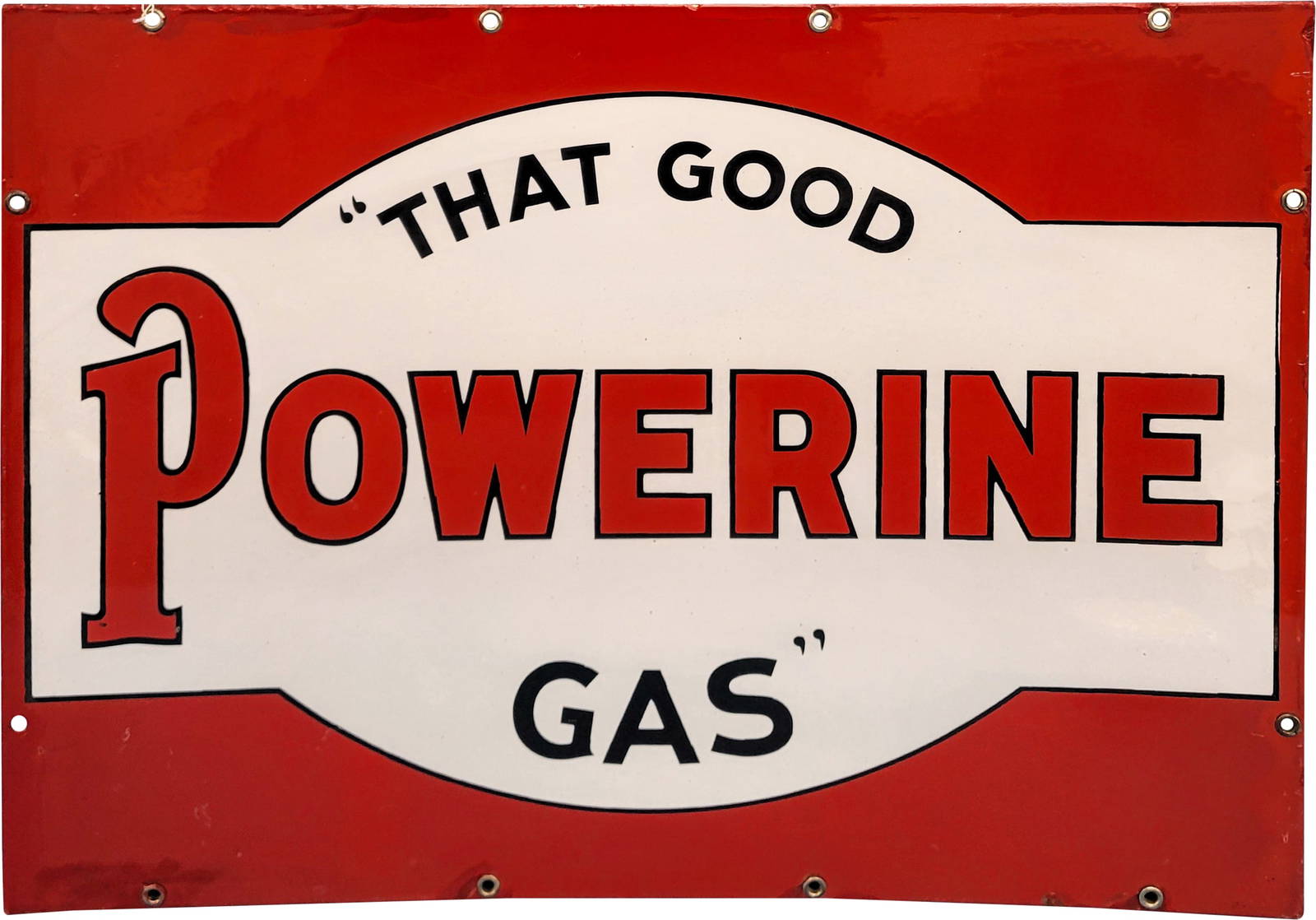 Restored That Good Powerine Gas Dsp Sign Auction
