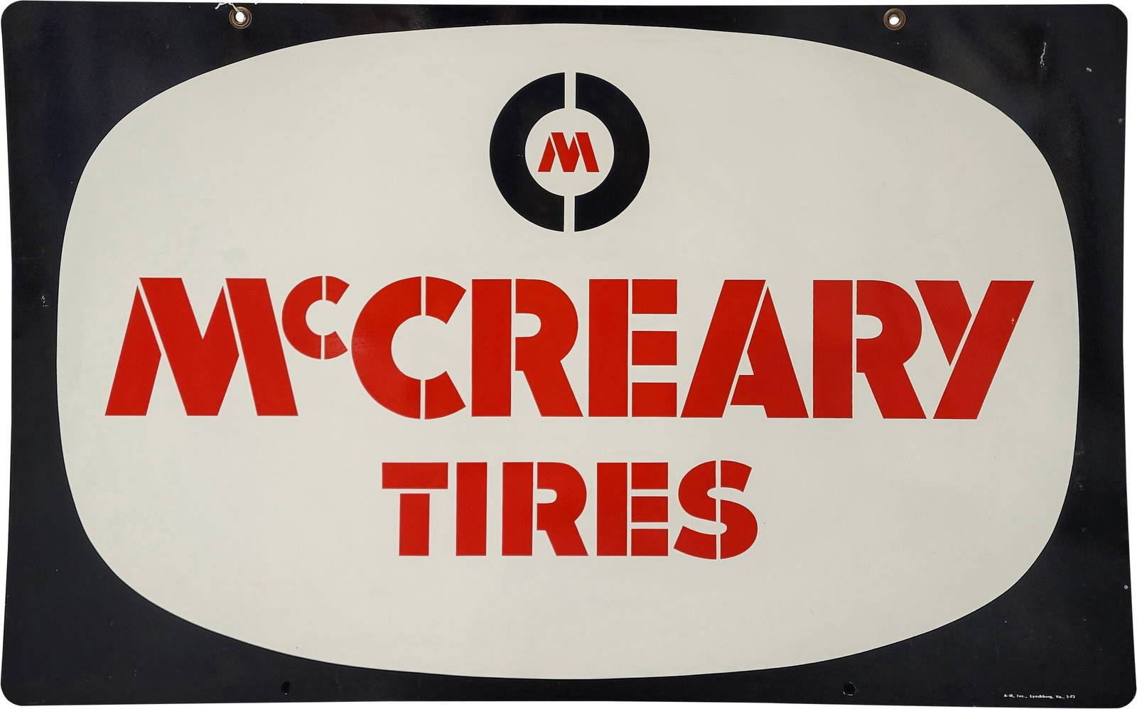 1973 Mccreary Tires 4' Dst Sign W/ Logo Auction
