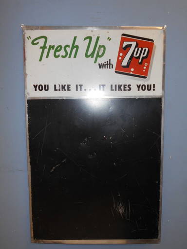 Vintage 7up Advertising Menu Board Sign