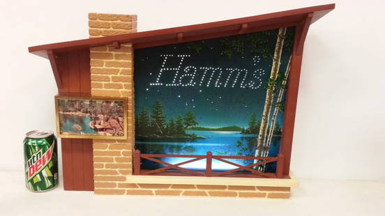 Breweriana, Hamm's Beer Lighted Motion Sign W/rotating