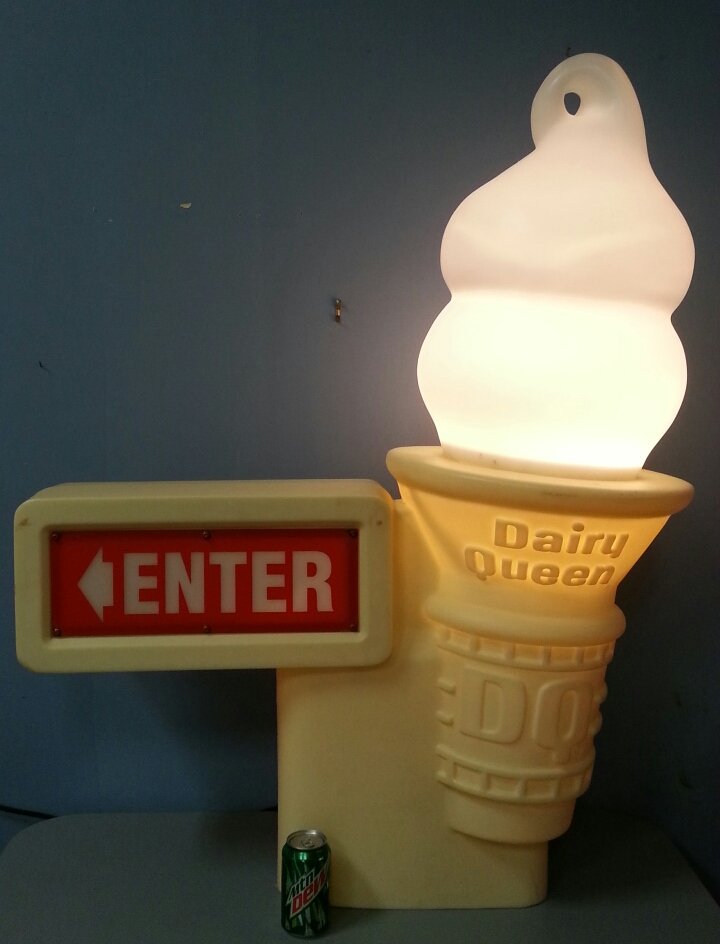 Original Dairy Queen Ice Cream Cone Lighted Sign