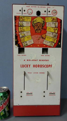 Lucky Horoscope Coin Op Fortune Dispensing Machine