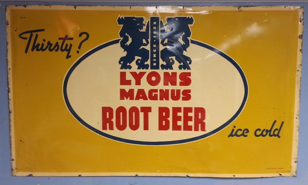Lyons Magnus Root Beer Advertising Sign
