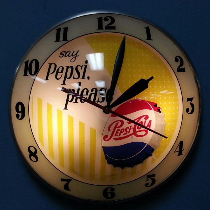 Double Bubble Pepsi Cola advertising clock