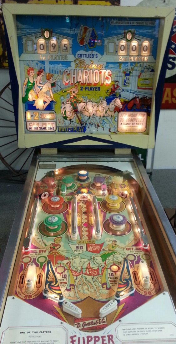 Gottlieb Pinball Machine Flying Chariots