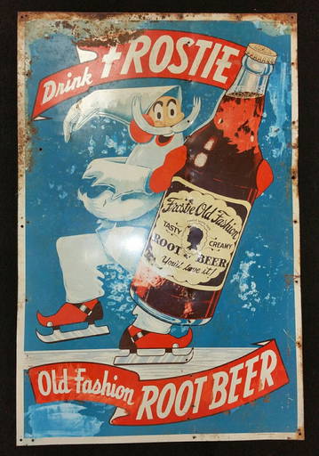 Frostie Root Beer Advertising Tin Sign